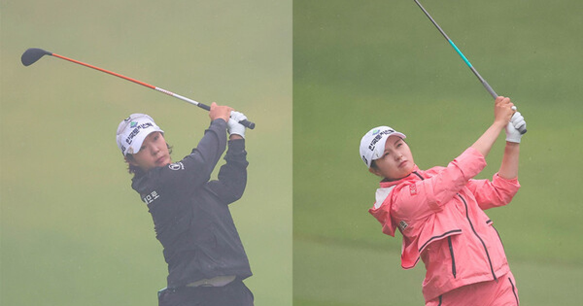 '우천으로 엇갈린' 박지영·박현경, BC카드 대회 3R 공동1위로 '우승 경쟁' [KLPGA]