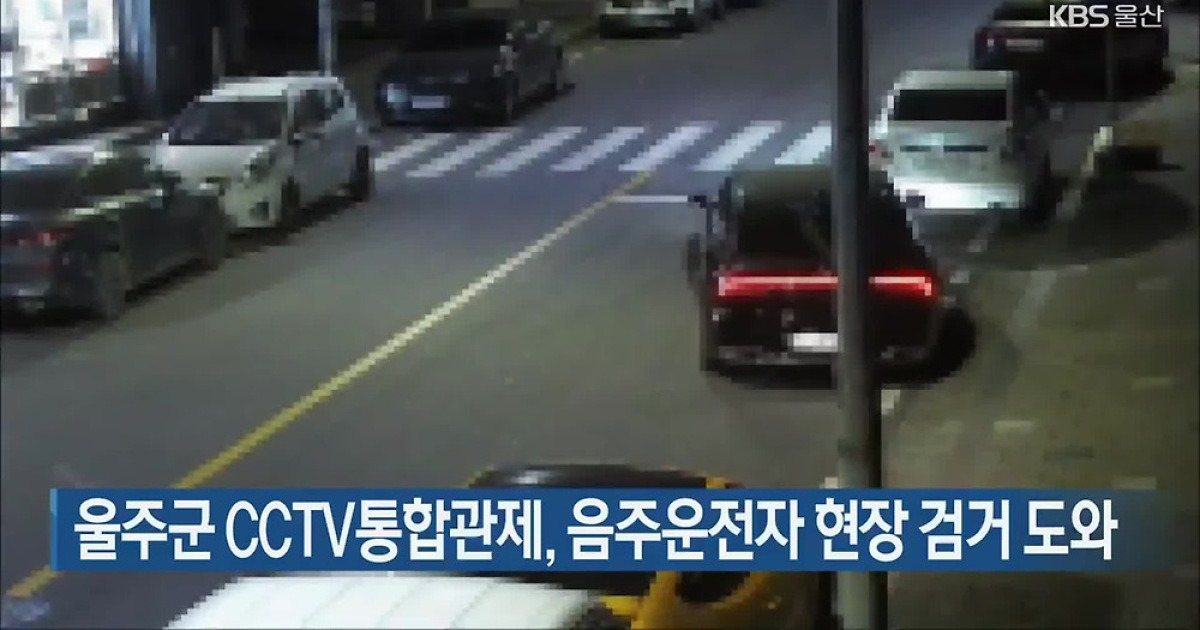 울주군 Cctv통합관제 음주운전자 현장 검거 도와