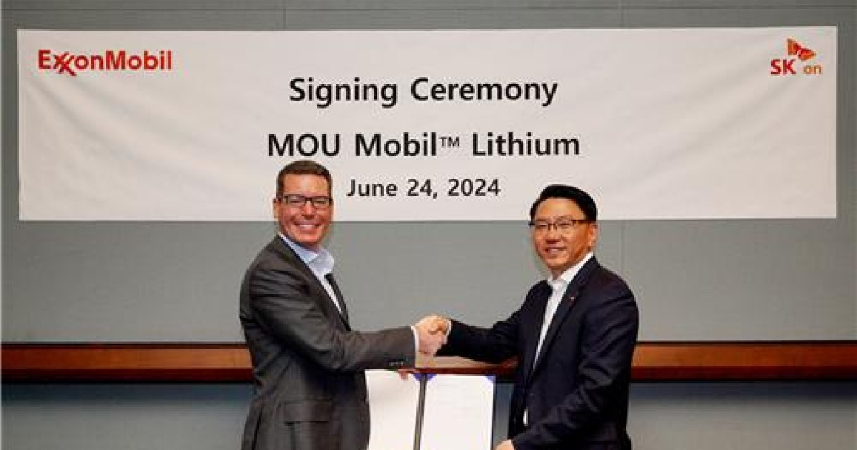 SK on joins hands with ExxonMobil to expand lithium supply chain