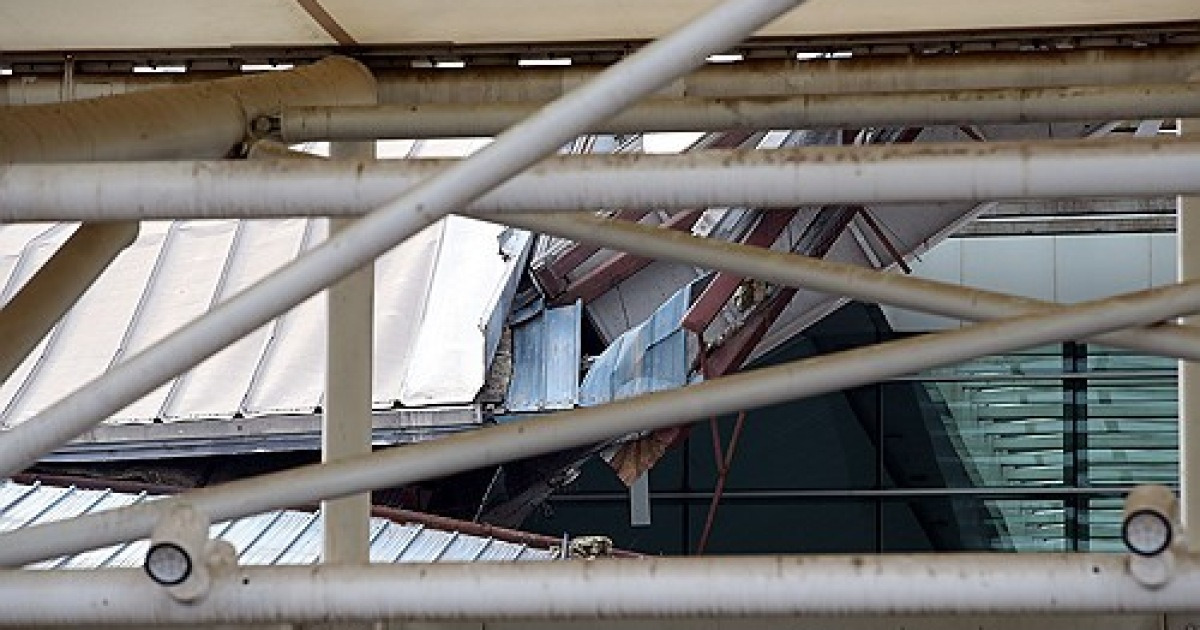 INDIA DELHI AIRPORT CANOPY COLLAPSED