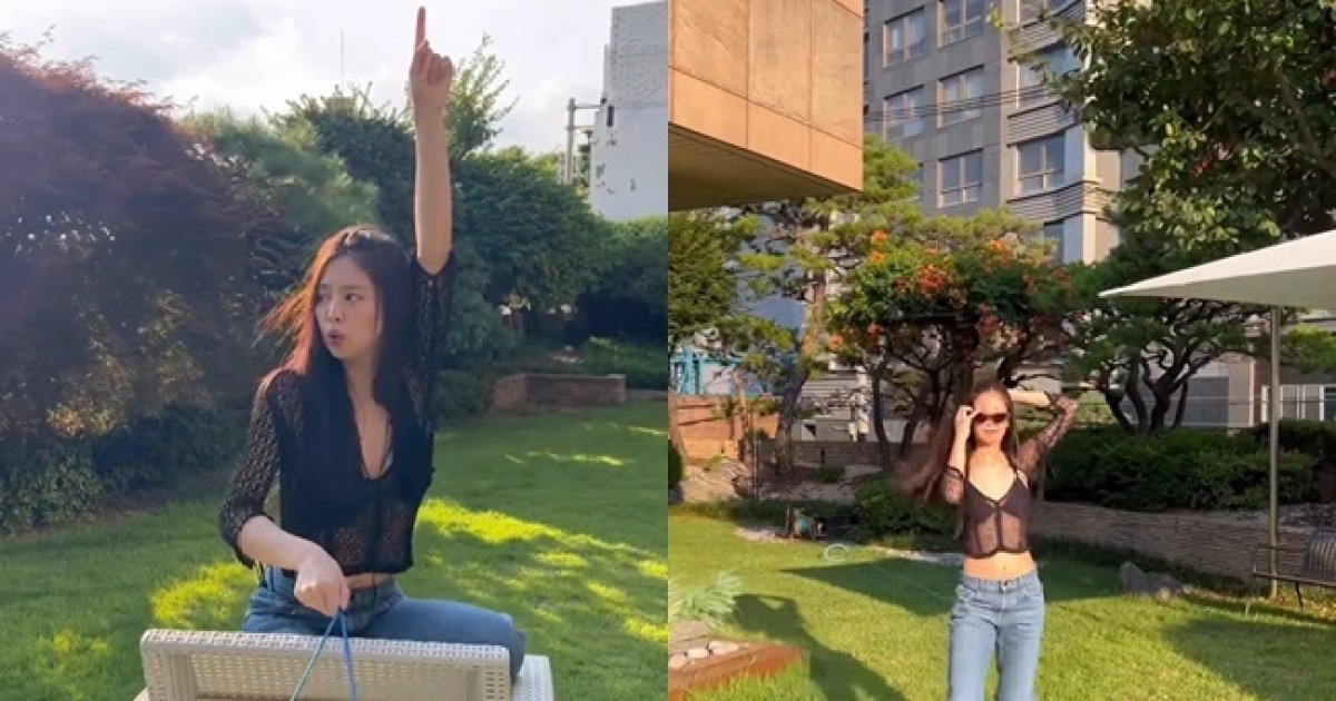 제니 편하게 입은 옷이 767만원‥속옷 훤히 비치는 과감 망사룩