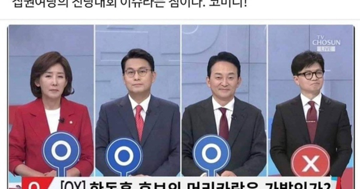 조국, '한동훈 가발 OX 퀴즈' 합성사진 SNS 올렸다 '빛삭'