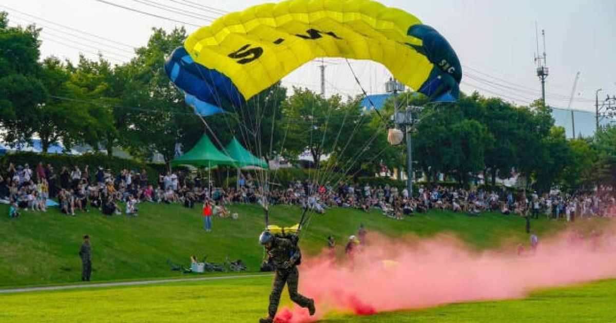 광주시 ‘WASBE 세계관악컨퍼런스’ 사전행사…고공낙하 등 눈길