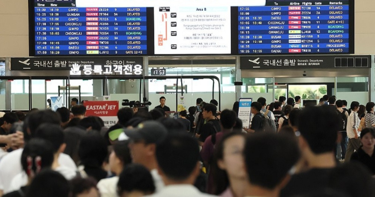 'MS발 IT 대란' 韓LCC 3사 시스템 복구…국제선 일부 지연 계속