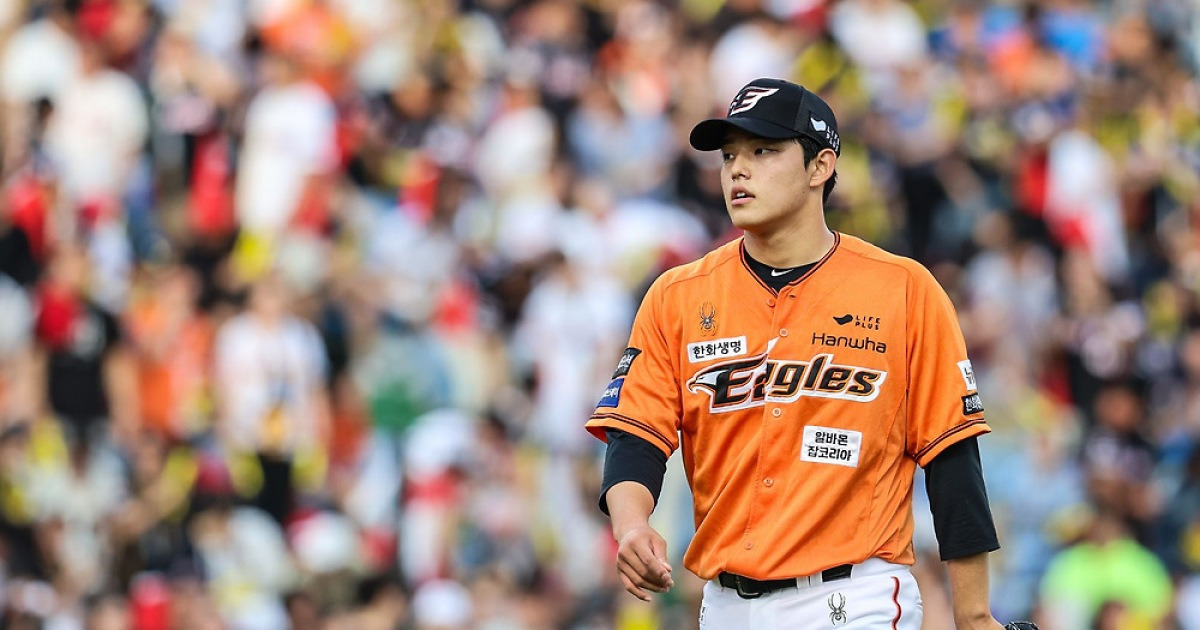 '160.6km' 강속구 뽐내고도 좌절…문동주, KIA 강타선 이겨내지 못했다 [대전 현장]