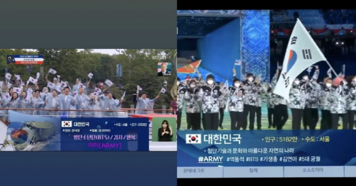 [SCin스타] BTS 뷔, 軍에서도 난리난 인성…'성덕' 신유빈 공개응원