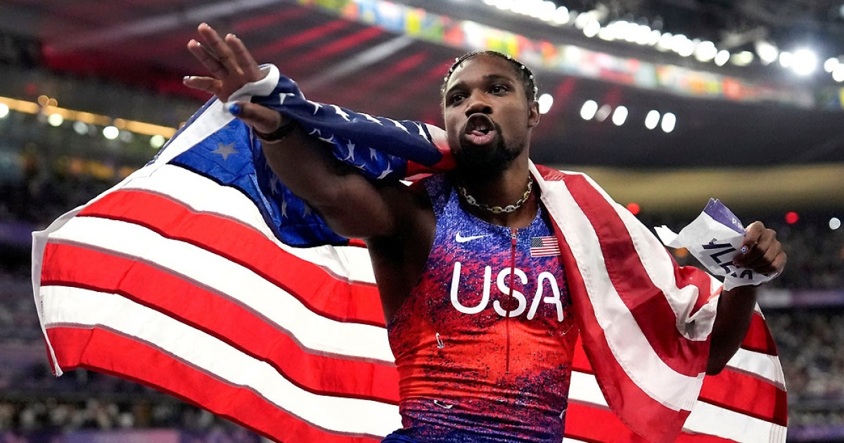 라일스, 0.005초 차로 남자 육상 100m 우승…9초784에 주파