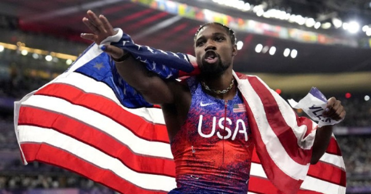 '0.005초' 라일스 20년 만 미국에 남자 육상 100m 금 선사