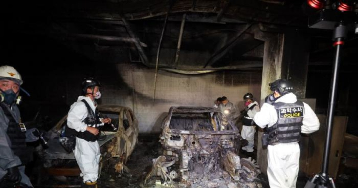 EV fire in underground parking lot in Incheon raises fears about safety ...