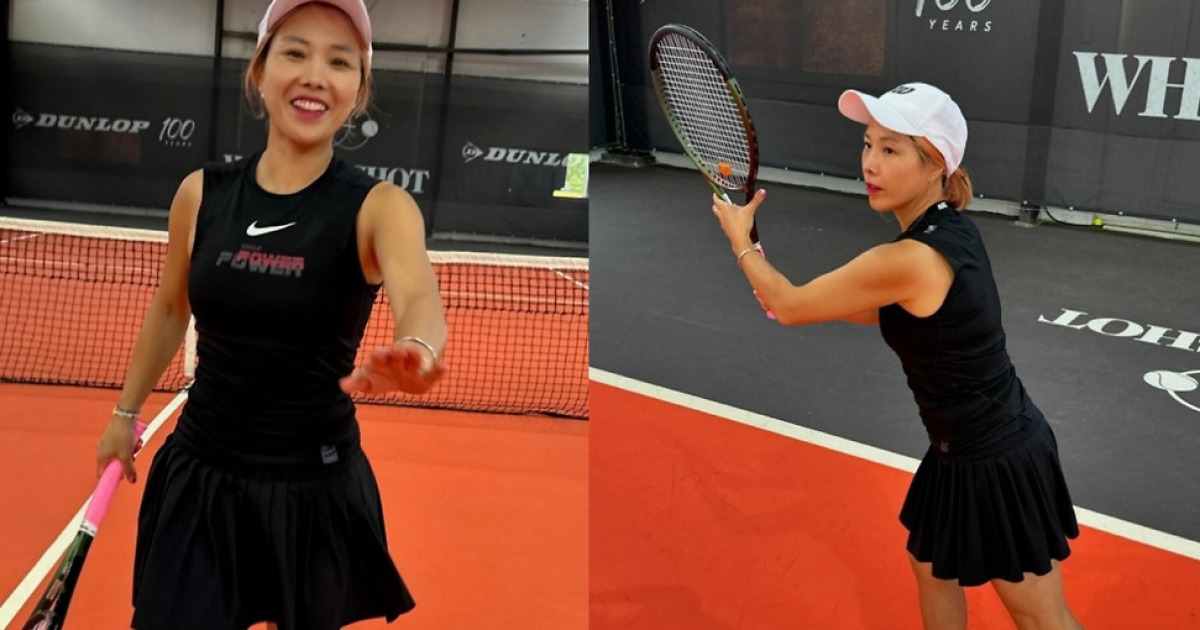 [SCin스타] '체지방 11kg 감량' 신봉선, 오늘도 열운! 테니스 삼매경 푹 빠졌네