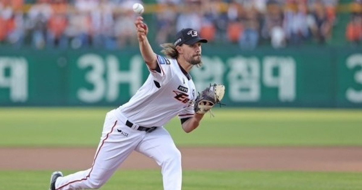 '12K 1실점 역투' 한화 와이스, SSG에 2-1 짜릿한 승리