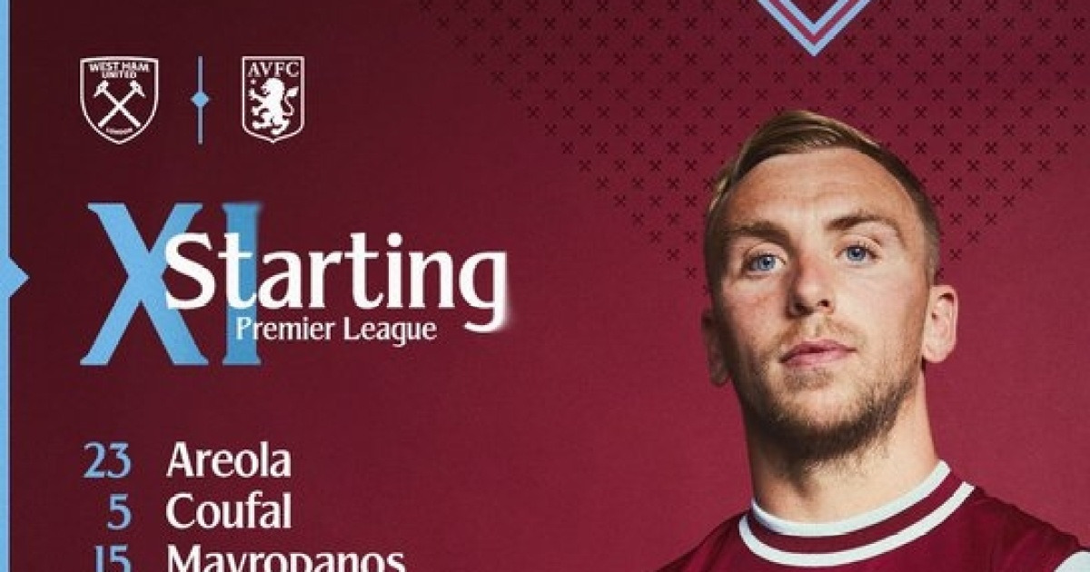 ‘올 시즌 최대 다크호스’ 웨스트햄 vs ‘41년 만에 UCL 진출’ 애스턴 빌라 개막전 선발 라인업 발표[EPL 라인업]