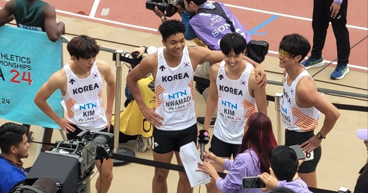 ‘32년만 세계주니어선수권 결선행’ 韓육상 남자 400m계주, 역대 최고 6위 기록