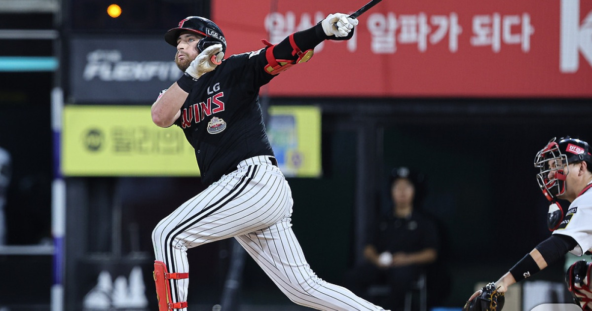 '월간 WAR 1.87' LG 오스틴, 8월 KBO '쉘힐릭스플레이어' 선정