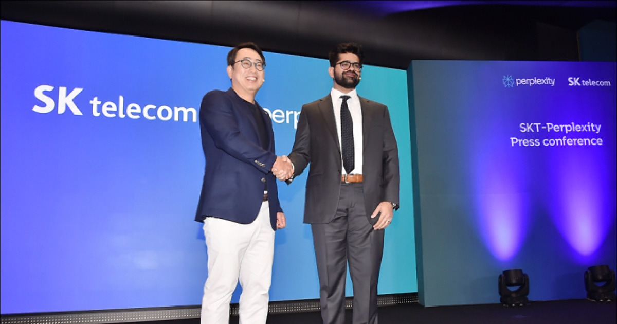 SKT-퍼플렉시티, 'AI 기술 함께 합니다' [MD포토]