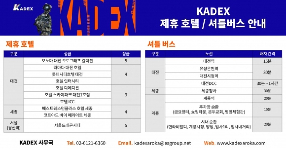 KADEX 2024 집행위, 호텔과 제휴…셔틀버스도 운영