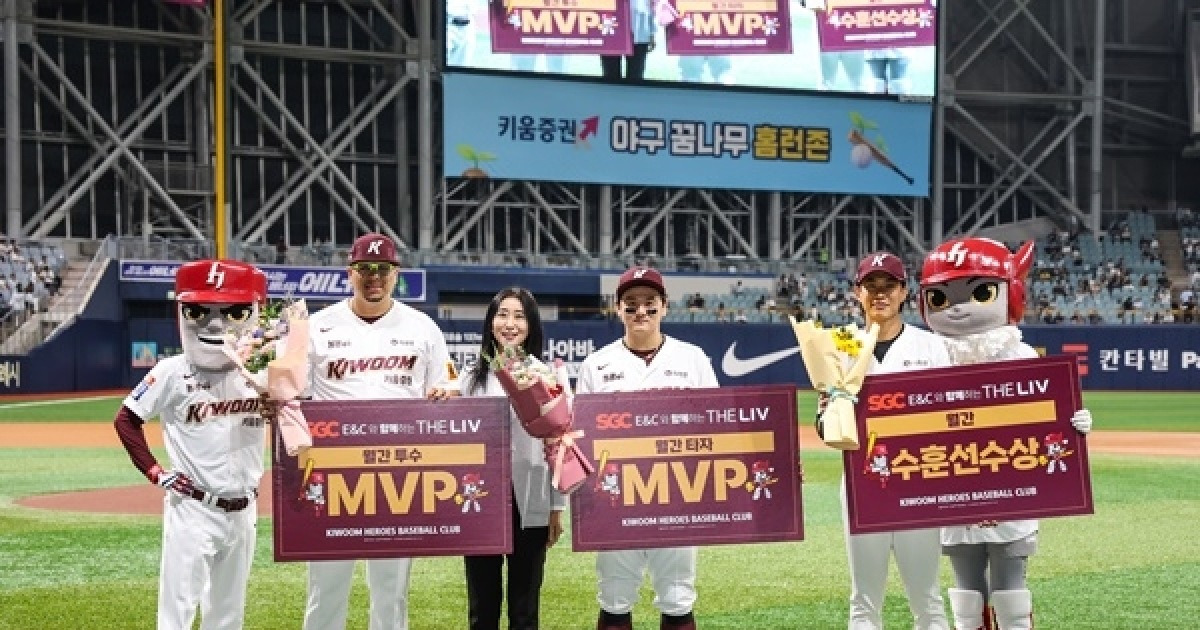 후라도와 최주환, SGC E&C와 함께하는 THE LIV 8월 MVP 선정…수훈선수 송성문→퓨처스 MVP 박윤성&김웅빈