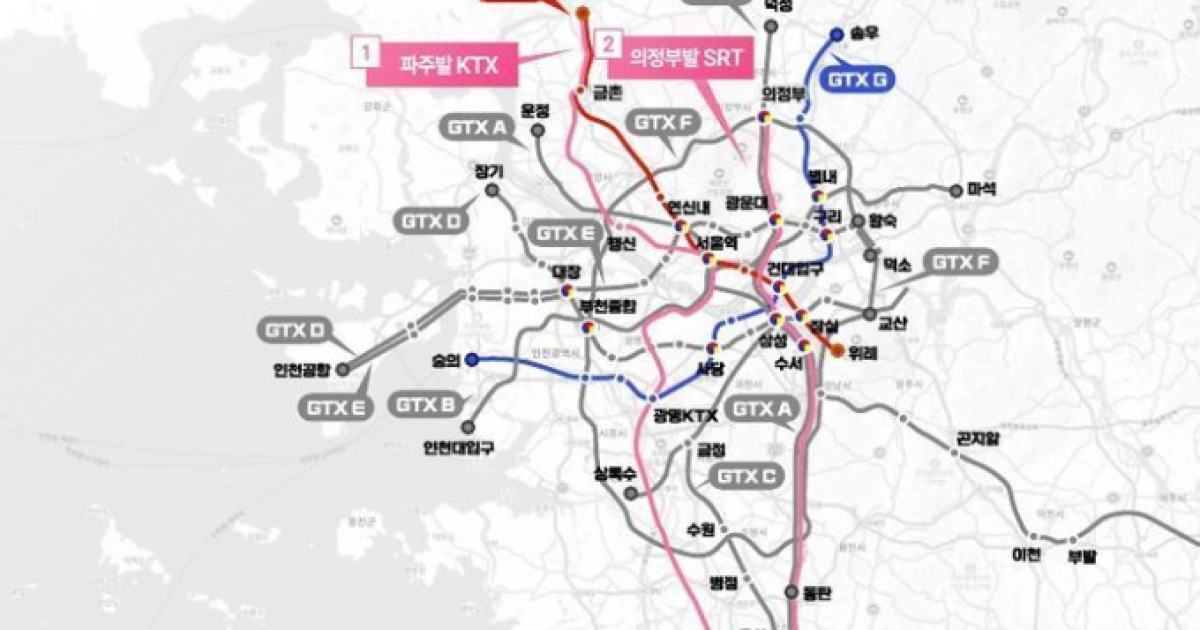 파주발KTX-의정부발SRT 2027년 시행… 경기 북부 시대 '성큼'