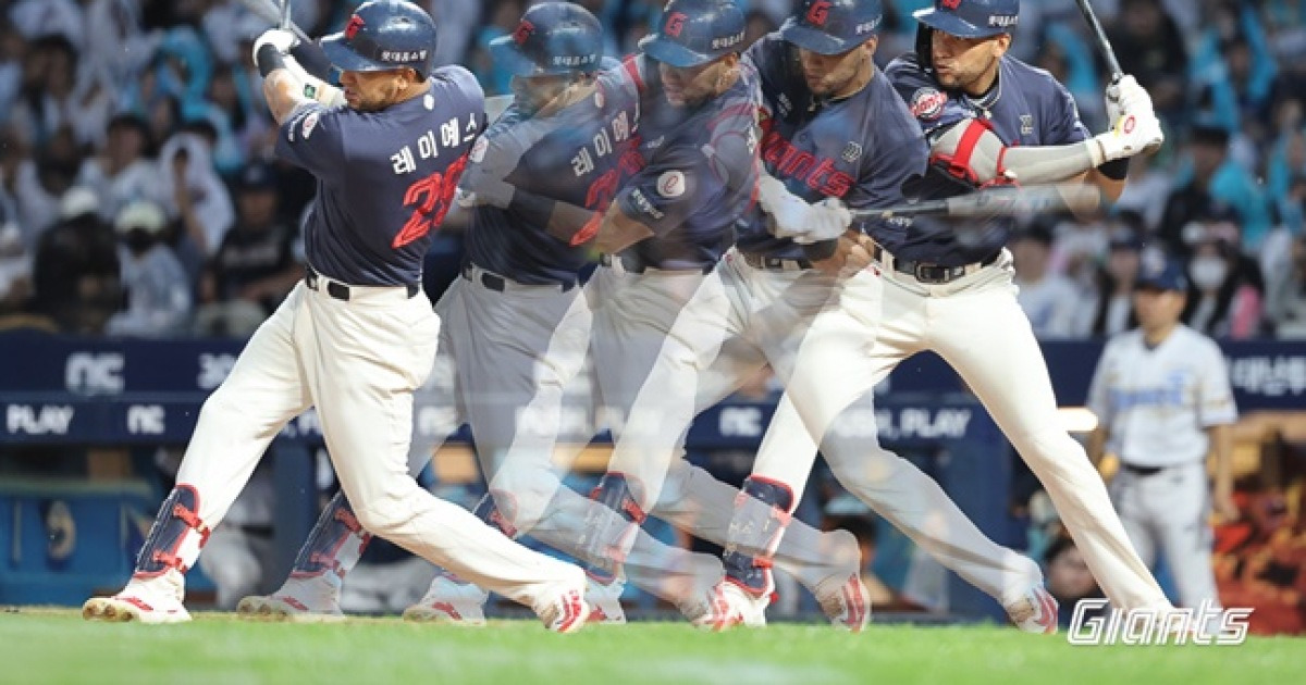 'KBO 43년史 다시 썼다!' 레이예스 202번째 안타 폭발→서건창 10년 기록 깼다! 마지막날 극적 달성 [창원 현장]