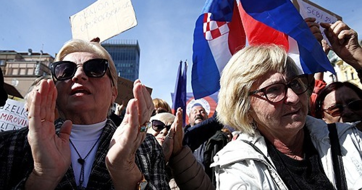CROATIA PENSIONERS PROTEST