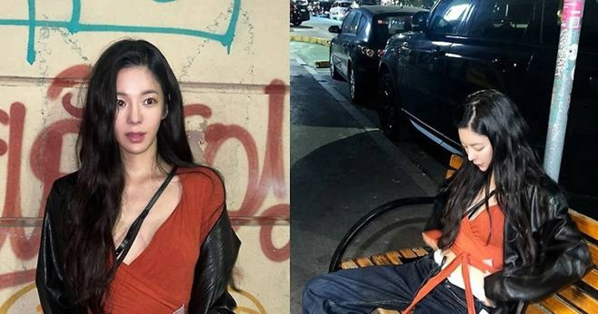 ‘47Kg’ 장재인, 앞자리 바뀐 개미허리! 가죽 재킷&크롭탑 로우라이즈 스트릿룩