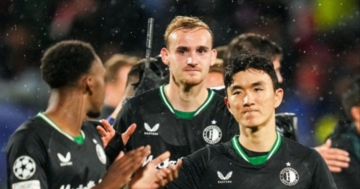 '황인범 풀타임' 미친 난타전, PK 실축 2번+자책골 2번→페예노르트 UCL 3-2 짜릿승