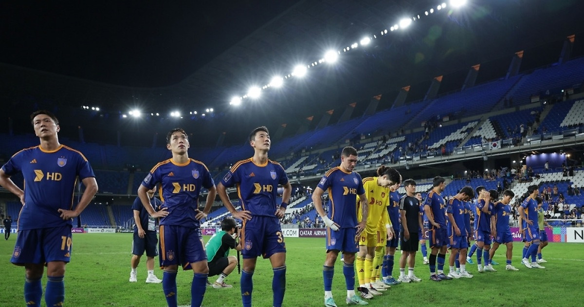 '자존심 구긴' 울산, 요코하마 원정 0-4 참패…ACLE 2전 전패+꼴찌 추락