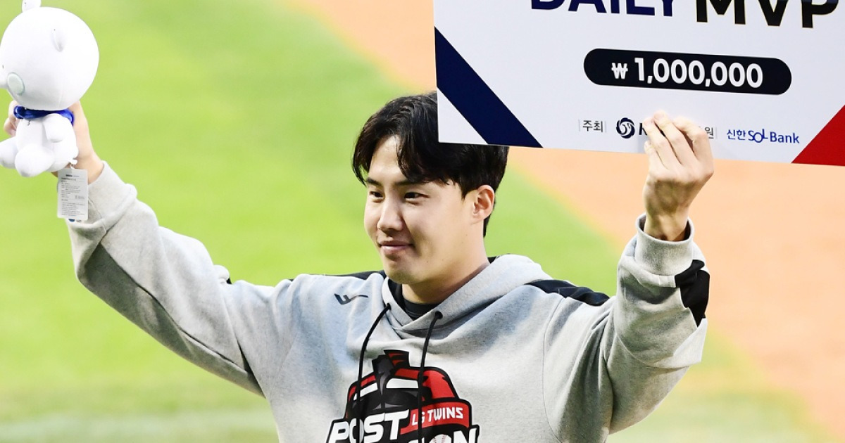 임찬규, 준PO2차전 데일리MVP[포토엔HD]