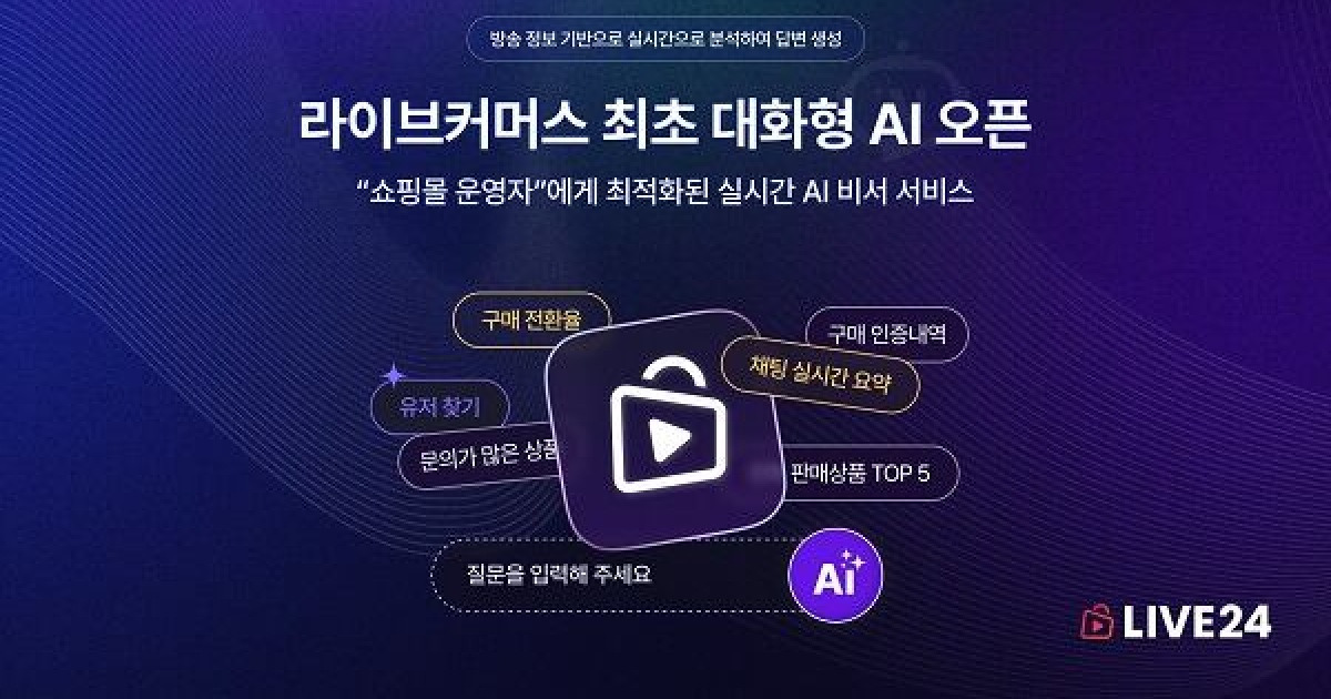 라이브커머스의 미래… 에스지알소프트 'LIVE24'에 AI 분석 기능 추가