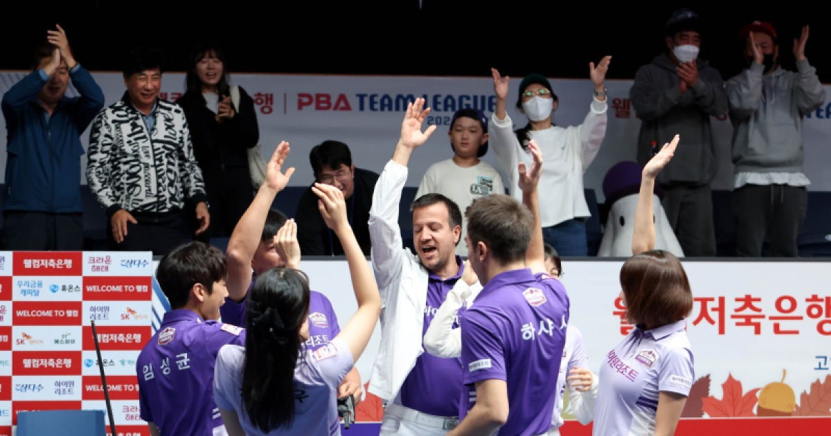 ‘이틀 연속 완봉승’…하이원리조트, PBA 팀리그 3R 단독 선두