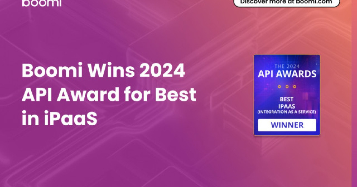 Boomi Wins 2024 API Award for Best in iPaaS