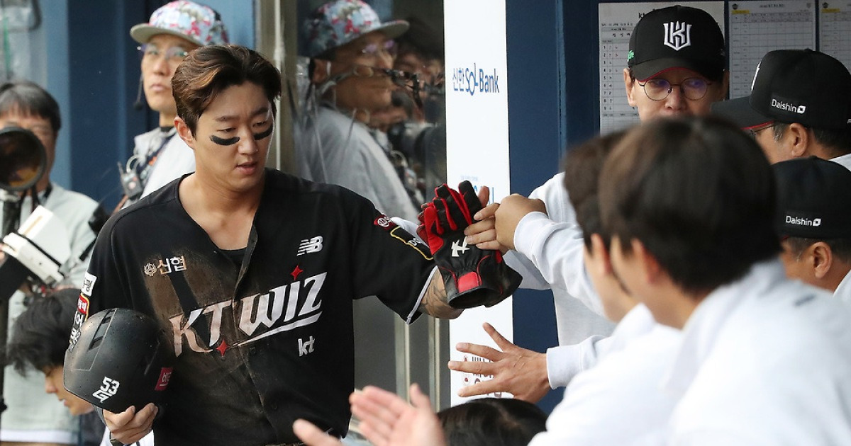 벼랑 끝 KT, 김민혁 리드오프 배치…강백호는 4번타자 [준PO4]