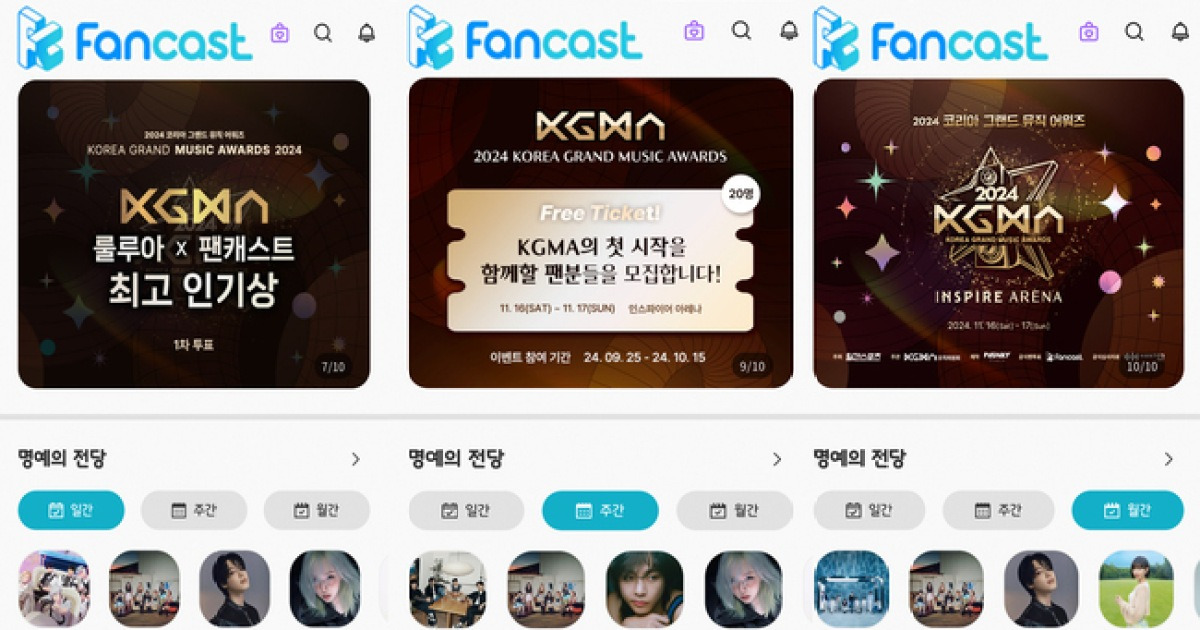 KGMA 팬캐스트 투표 1위 BTS 정국-2위 영탁
