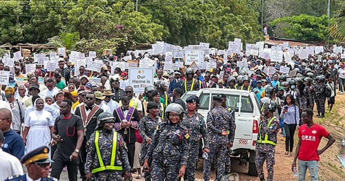 GHANA PROTEST ILLEGAL MINING
