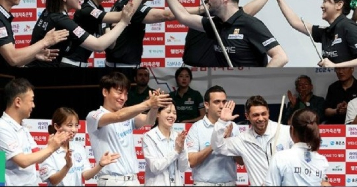 '자력 우승 보인다' NH농협, 우리금융·하이원 패배…PBA 팀리그 우승팀 마지막 날 가려진다