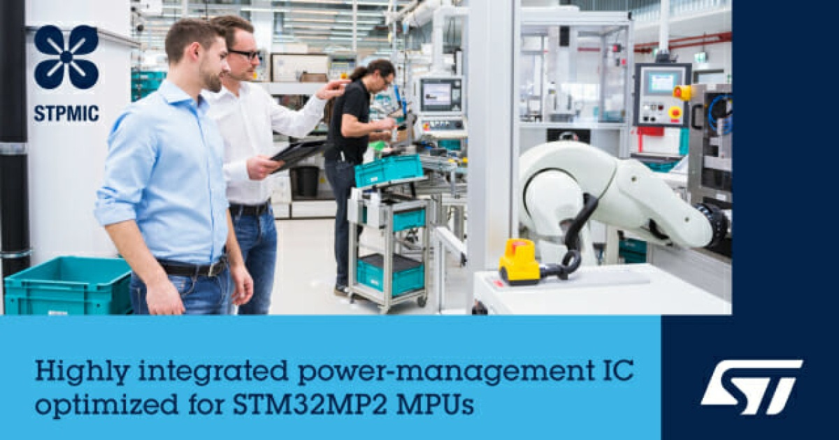 ST, 마이크로프로세서용 STPMIC25 전력관리 IC 출시