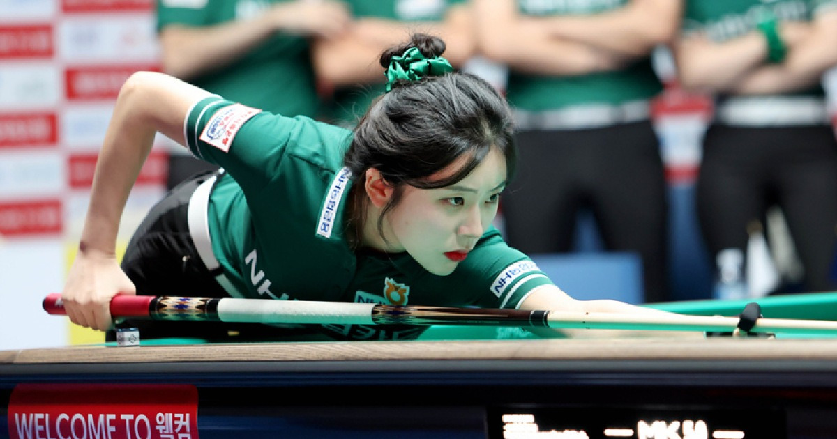 ‘정수빈 복식 5전 전승’ NH농협카드, 3R 정상 등극 [PBA 팀리그]