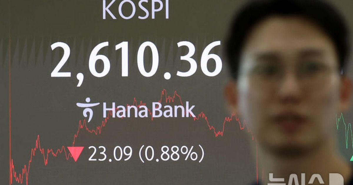 "ASML發 반도체 쇼크"…코스피, 2610선 후퇴[마감시황]