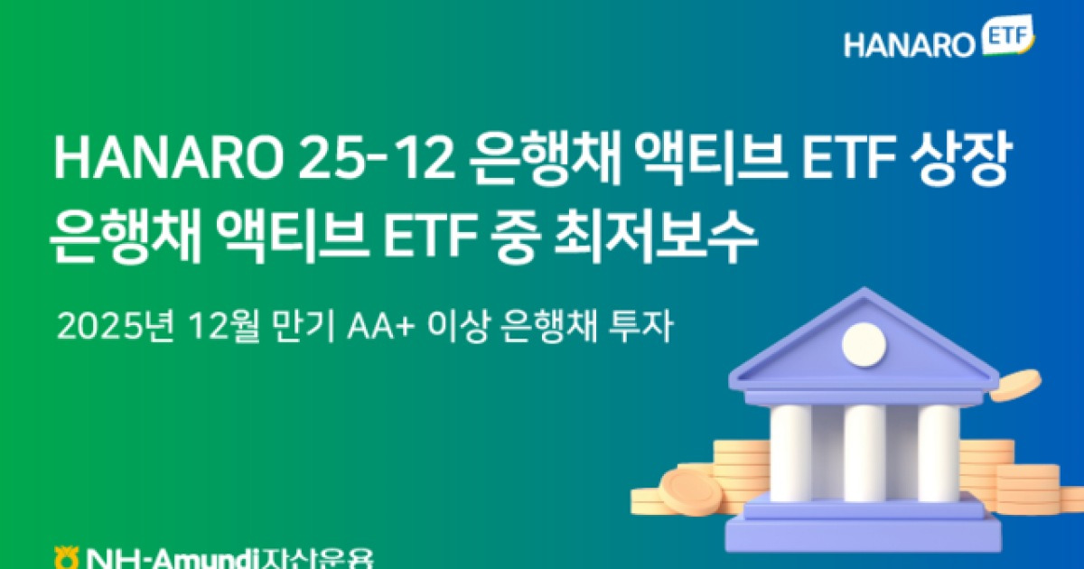 NH아문디, 은행채 액티브 ETF 상장…우량 등급에 투자
