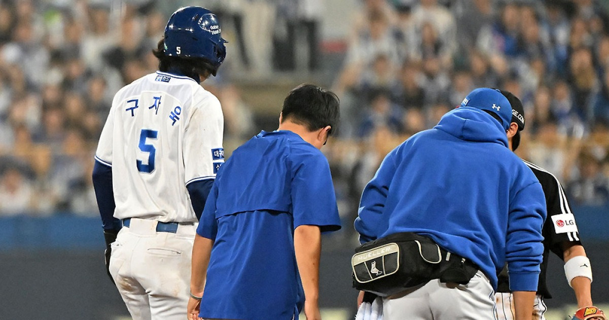 하늘이 삼성을 돕지 않는다?…구자욱마저 이탈, 삼성 '부상 악몽' PS에서도 이어진다 [PO2]