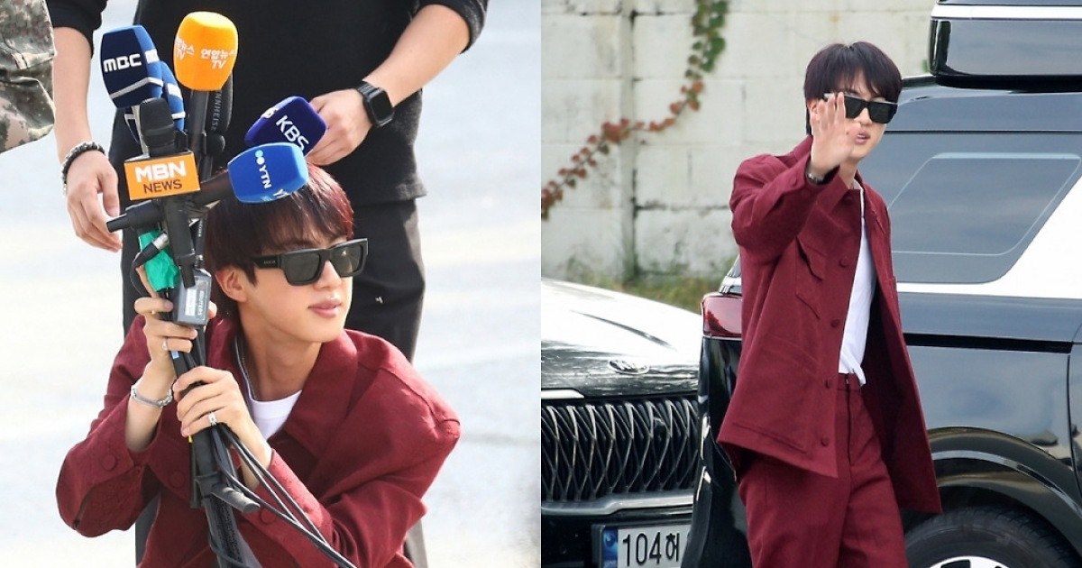 BTS 제이홉 앞에 쭈그리고 앉은 진, 걸친 것만 7000만원 넘었다