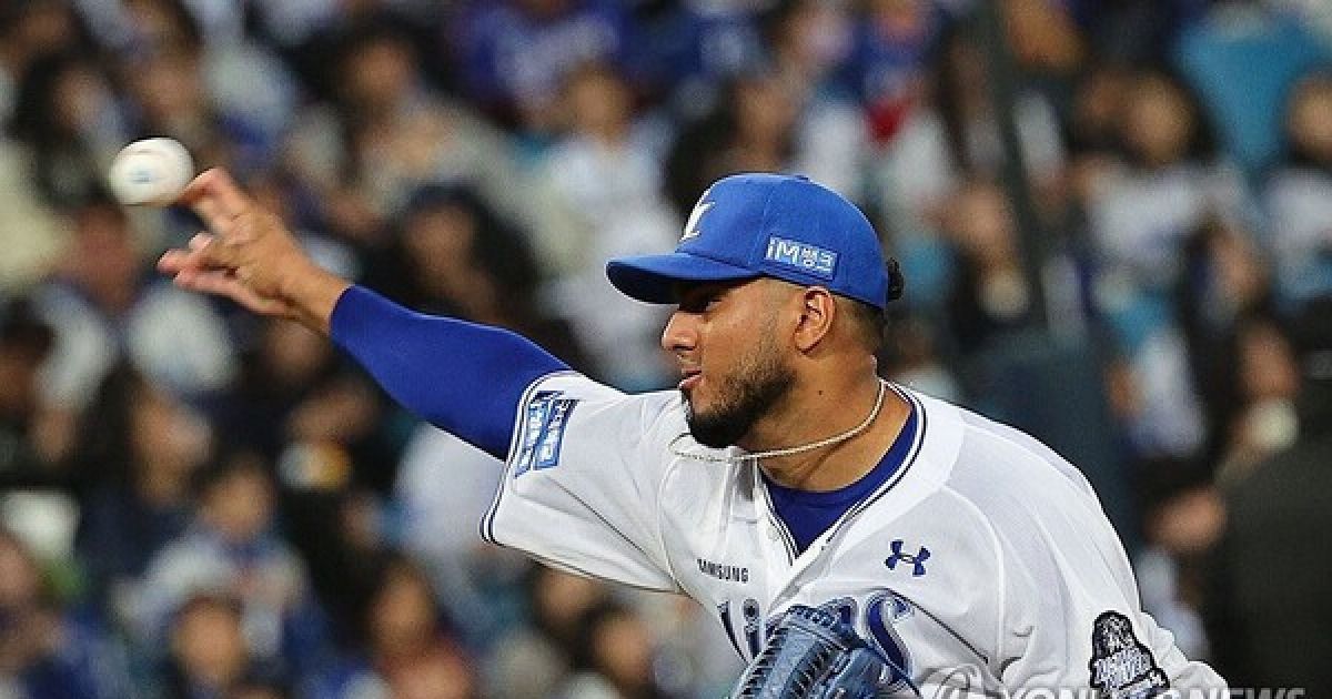 'PO MVP' 레예스, 벼랑 끝 삼성 구하나… 7이닝 1실점 비자책 완벽투[KS3]