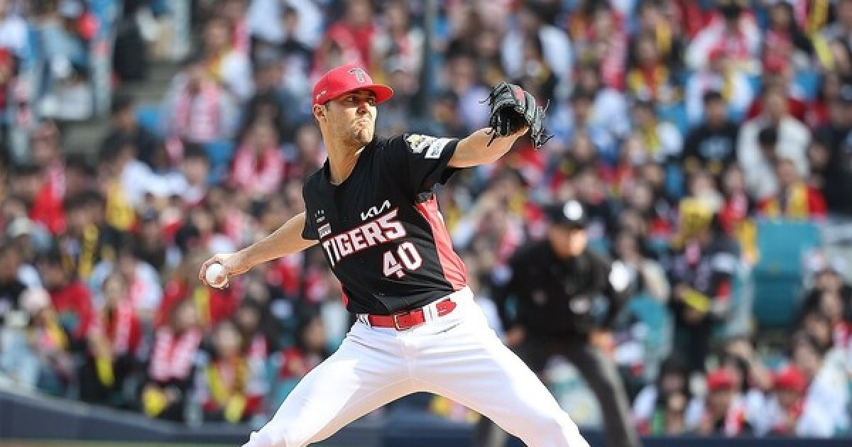 '1선발 역할 100% 수행'… KIA 네일, 5.2이닝 2실점 호투[KS4]