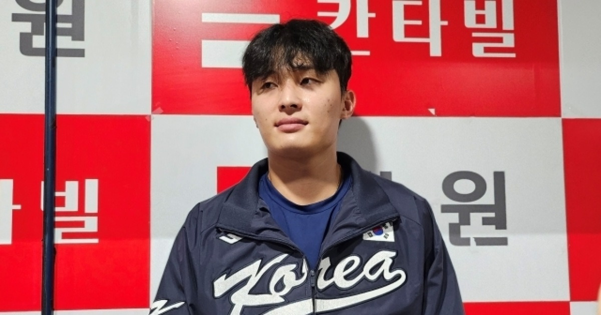 'AG, APBC 그리고 프리미어12' 세 번째 태극마크 보이는 윤동희, 설렘 그리고 초심…"즐기려고 하고 있다"