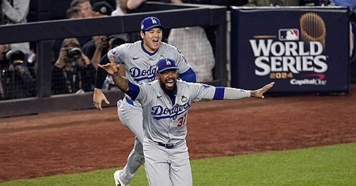 '50-50, WS 우승'… 오타니, 다저스와 함께 일생일대 꿈 이뤘다[다저스 우승]