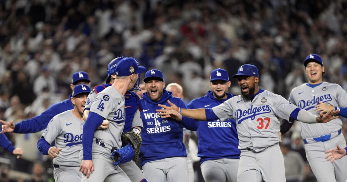 '오타니 꿈 이뤘다!' 다저스, 역대 8번째 우승…양키스 WS 역대 최초 역사 없었다
