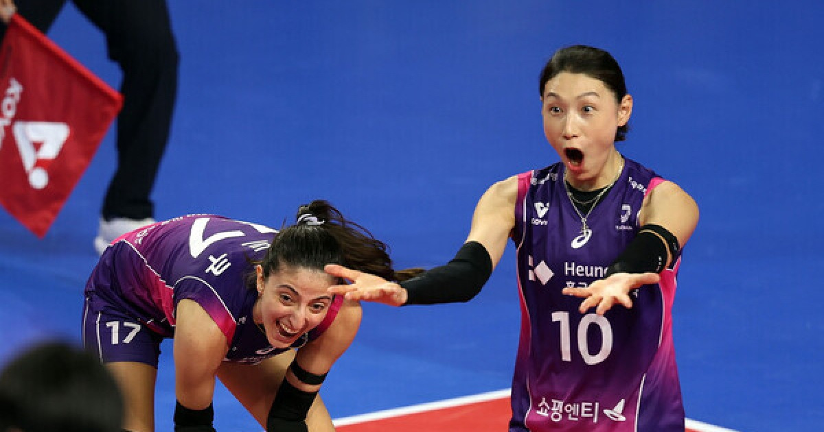 '김연경-투트쿠 37점 합작' 흥국생명 4연승 질주, IBK기업은행에 3-0 승리.