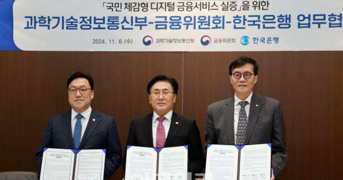 [포토] CBDC 활용성 테스트 관계기관 MOU