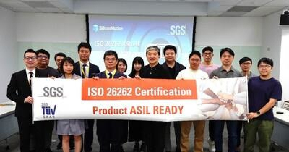 [PRNewswire] Silicon Motion Achieves ISO 26262 ASIL B Ready and ASPICE CL2