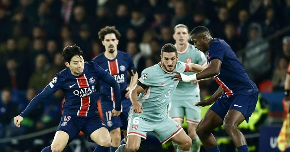 '이강인 교체 23분' PSG, ATM에 1-2 역전패…UCL 3G 연속 무승